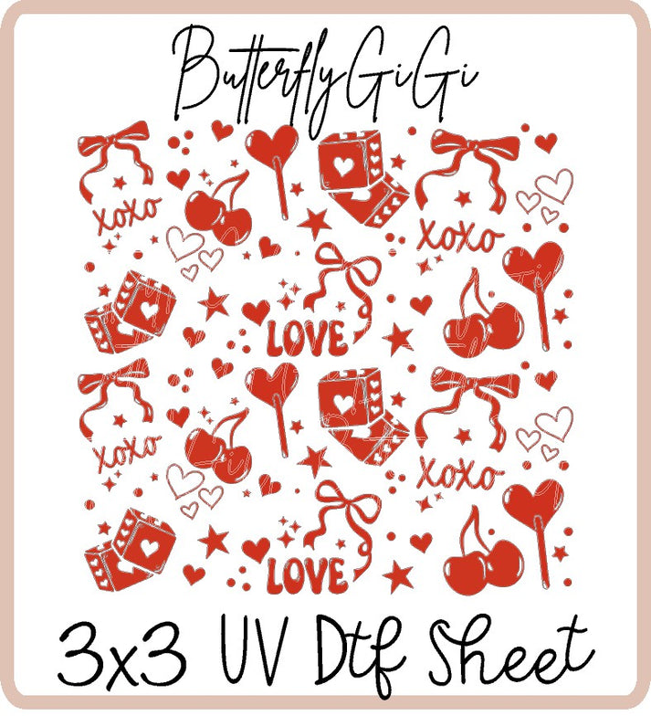 Love Cherry Uv Dtf SHEET – ButterflyGiGi