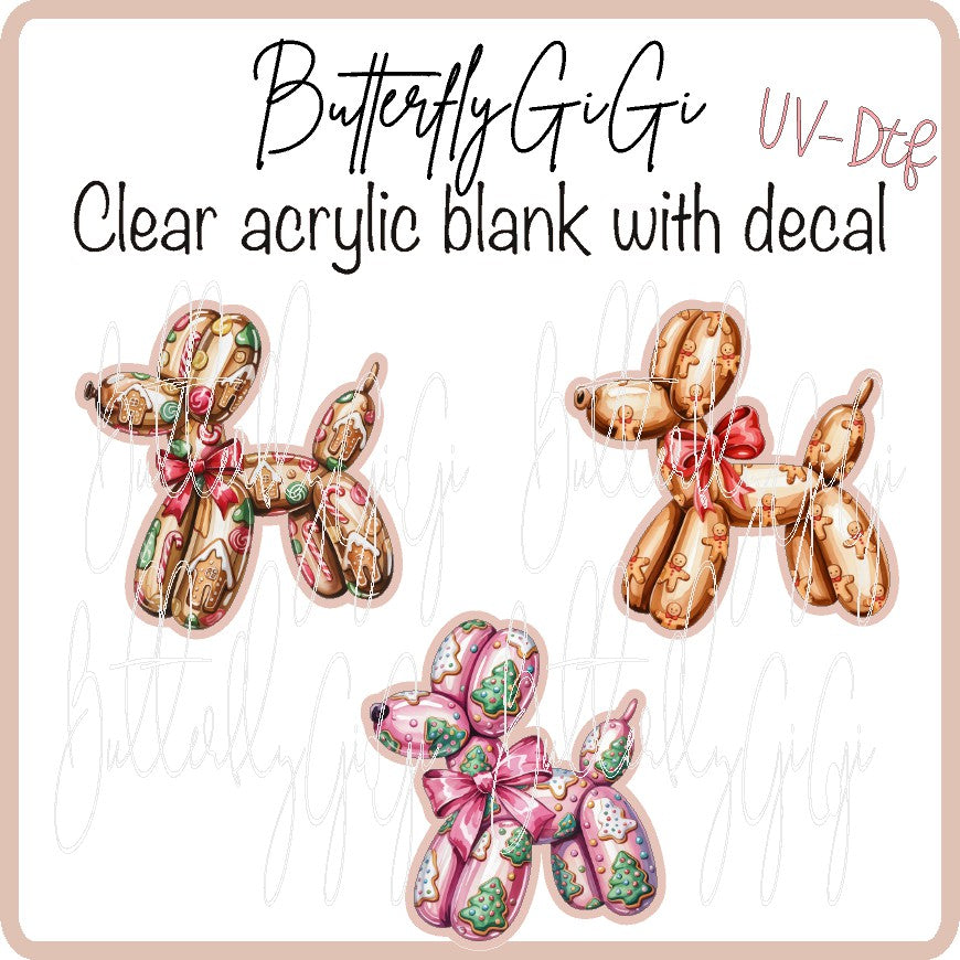 Balloon Dog Chrismas Uv Dtf – ButterflyGiGi