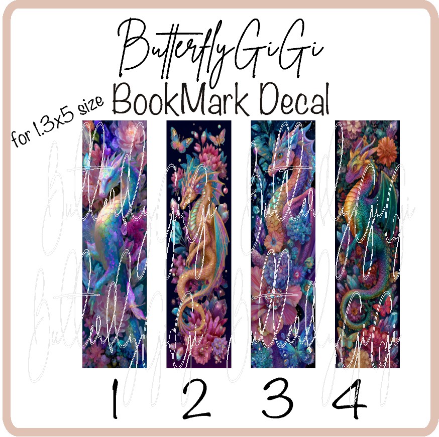 Dragon Bookmark Decal – ButterflyGiGi